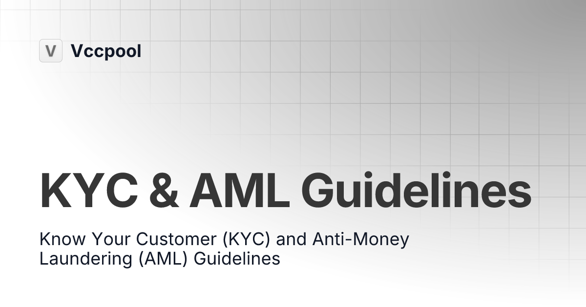 KYC & AML Guidelines | Vccpool